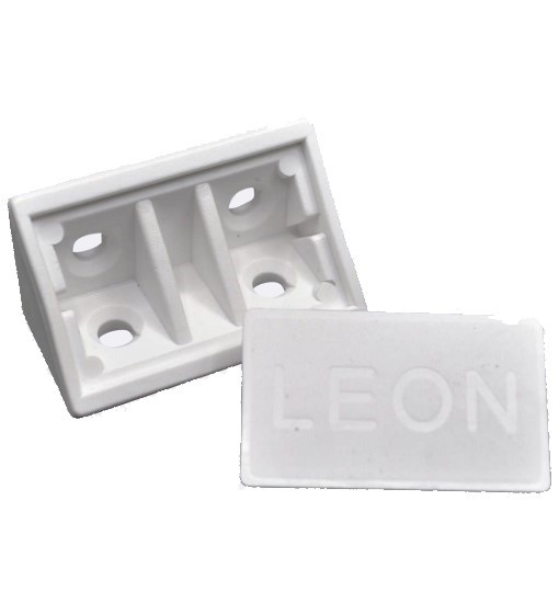 ΓΩΝΙΑ ΣΤΗΡΙΞΗΣ ME ΚΑΠΑΚΙ ΠΛΑΣΤΙΚΗ LEON 20Χ20Χ40ΜΜ (100ΤΜΧ) - HomeDepoters